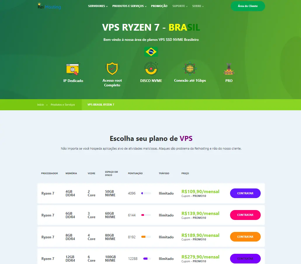 Servidor VPS - Reihosting